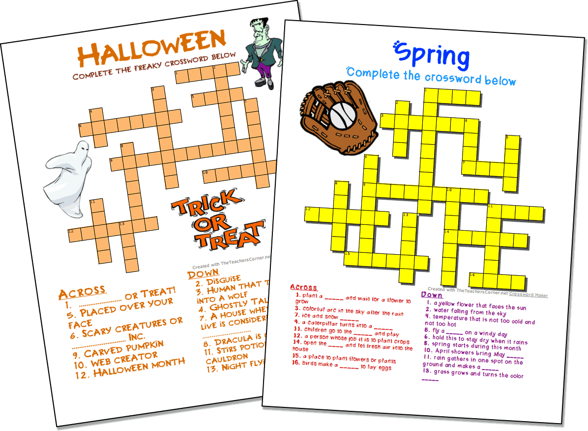 Free Printable Crossword Puzzle Maker With Answer Key Free Printable
