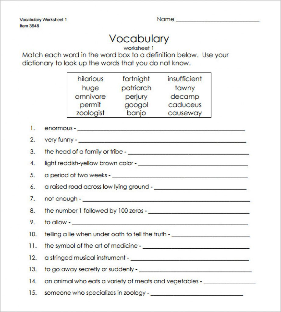 Vocabulary Quiz Maker Free Printable Free Printable Templates