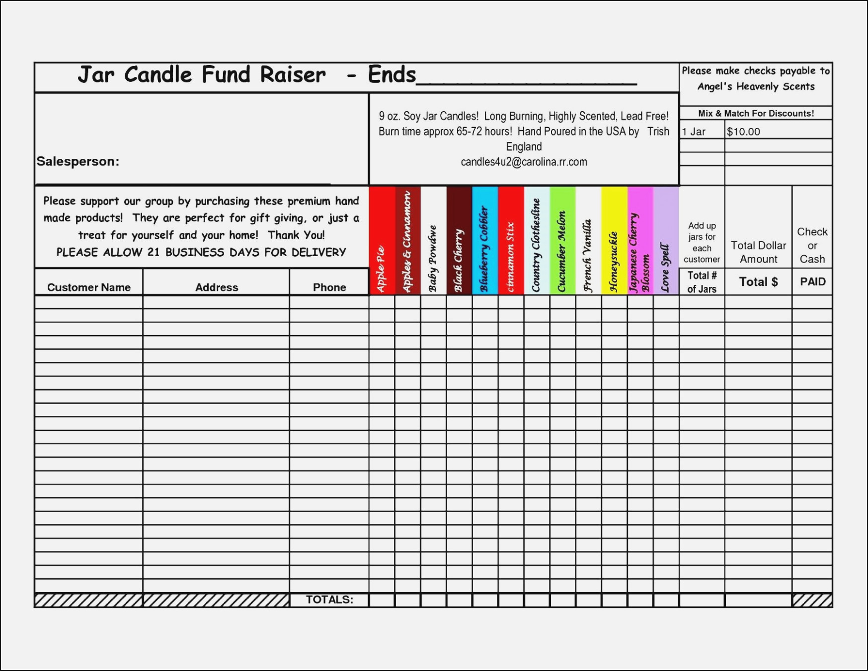 Free Printable Scentsy Order Forms Free Printable