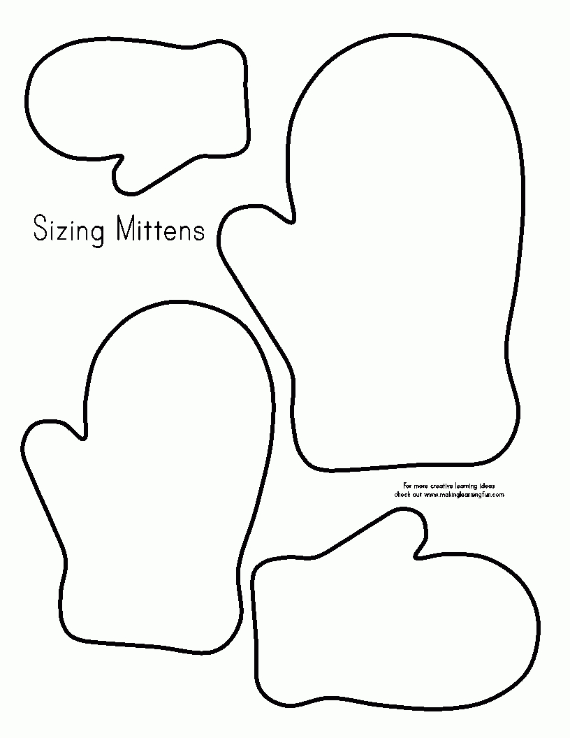 23 Images Of Mittens Pair Template Printable Full Size Unemeuf Free 