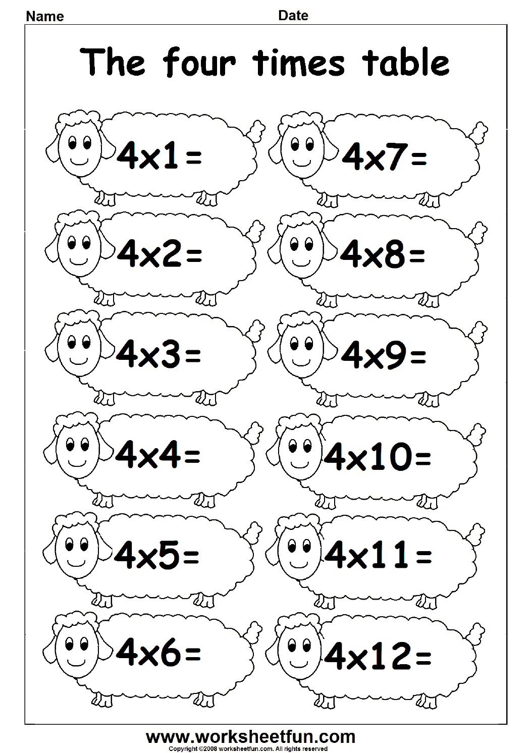 Multiplication Facts Worksheets Multiplication Facts To 144 No Free