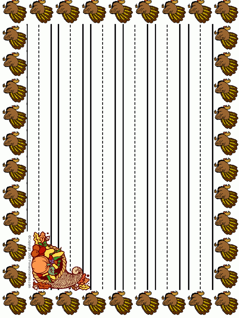 Free Printable Thanksgiving Writing Paper Free Printable