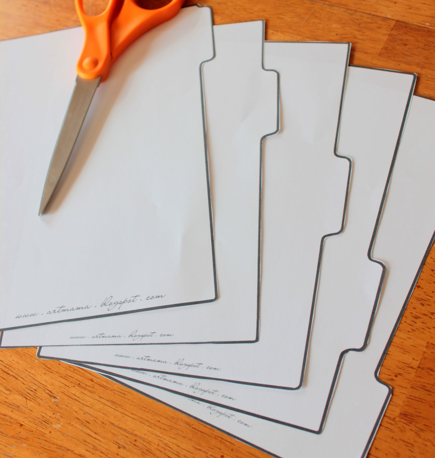 Binder Separators Template